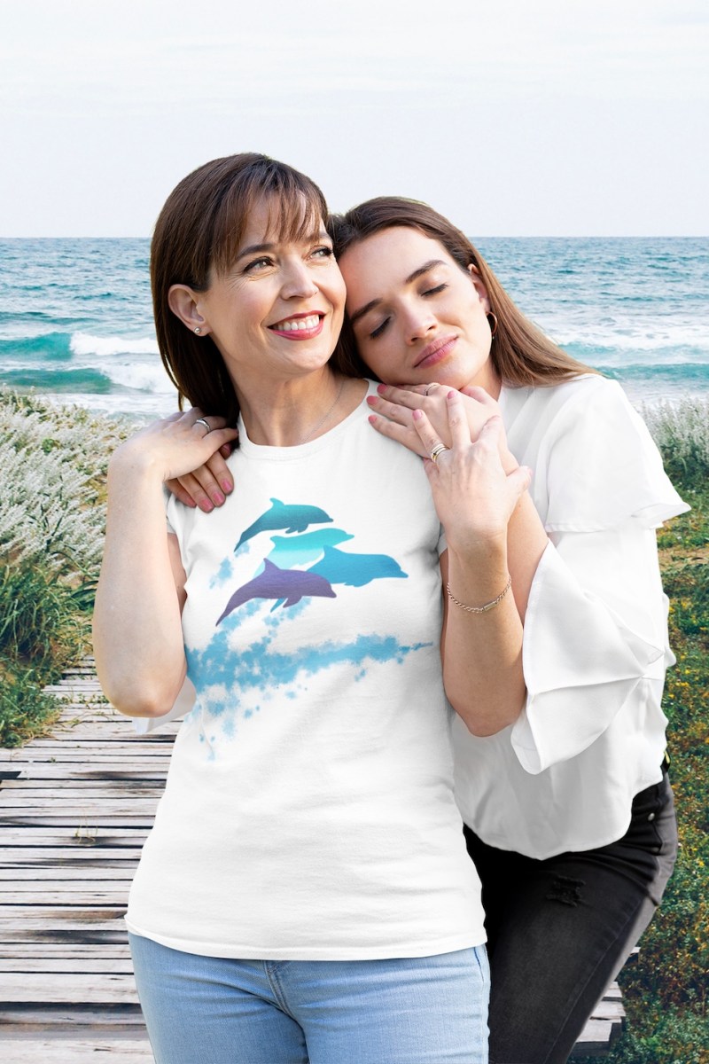 Dolphins leap tee: Womens | MagentaDot Brands